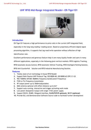 UHF RFID Reader | PDF