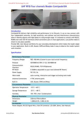 UHF RFID Reader | PDF