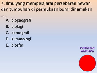 Ulangan Harian Kelas XI - Biosfer | PPTX