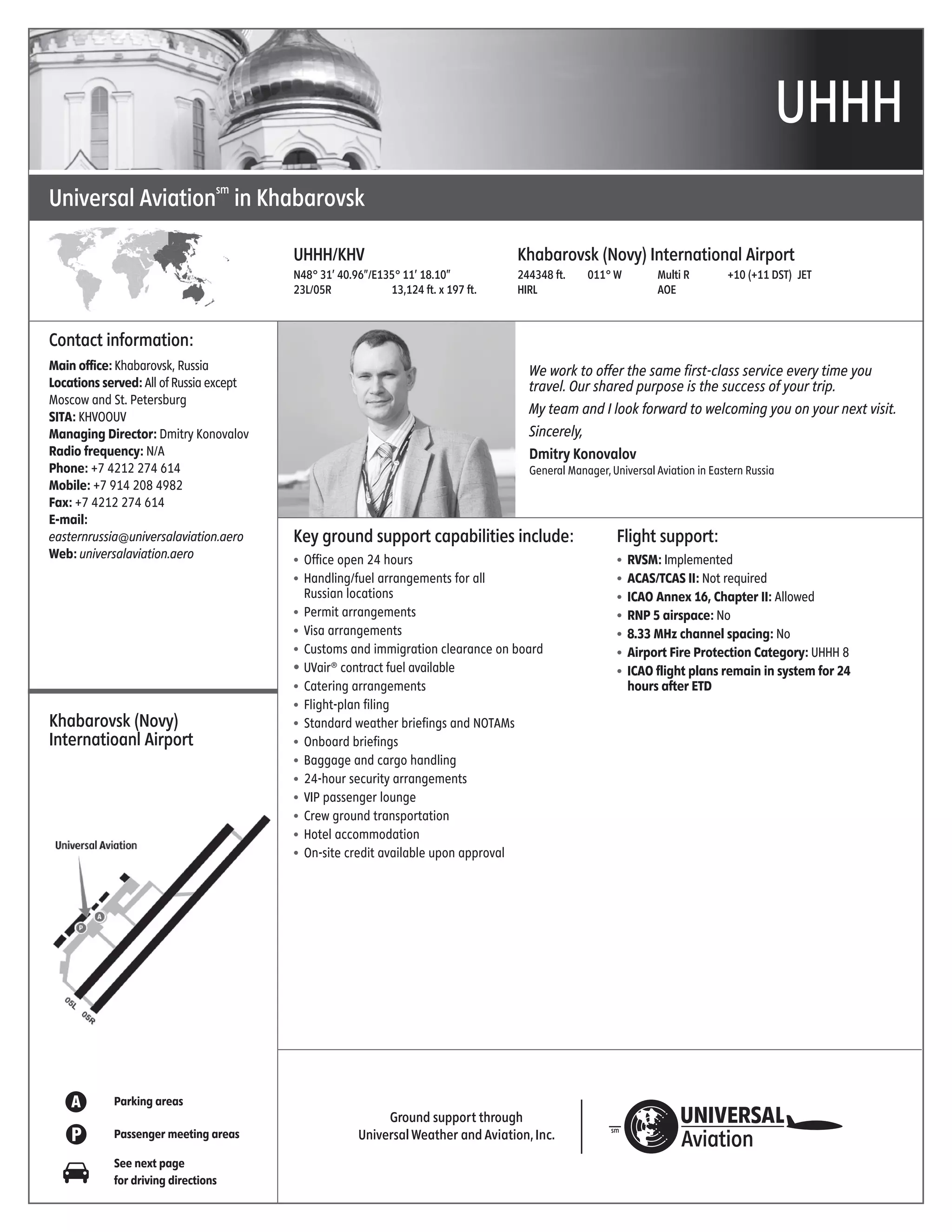 UHHH Ground Handling Agent Khabarovsk International Airport, Russia | PDF
