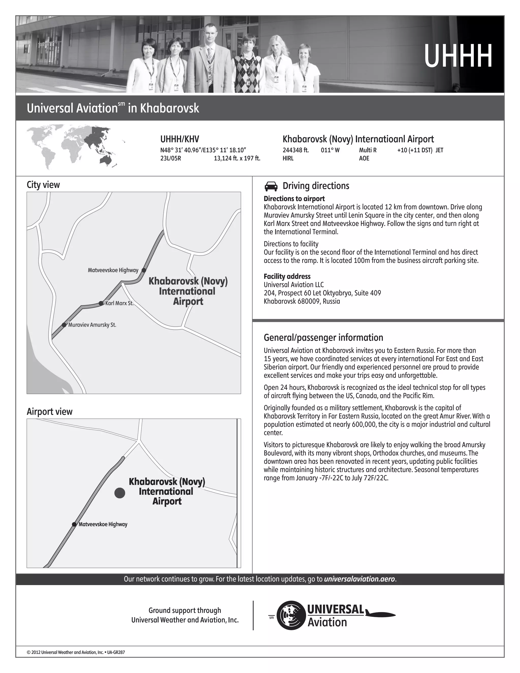 UHHH Ground Handling Agent Khabarovsk International Airport, Russia | PDF
