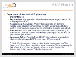 REAP Assessment/Feedback Principles and Examples | PPT
