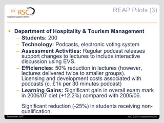REAP Assessment/Feedback Principles and Examples | PPT
