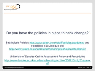 REAP Assessment/Feedback Principles and Examples | PPT