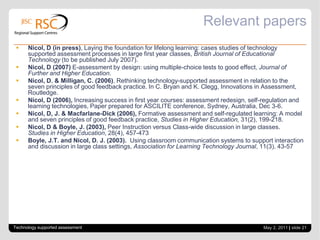 REAP Assessment/Feedback Principles and Examples | PPT