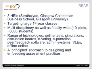 REAP Assessment/Feedback Principles and Examples | PPT