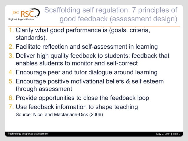 REAP Assessment/Feedback Principles and Examples | PPT