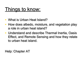 Urban Heat Island | PPT