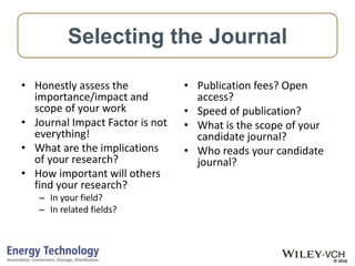 Publishing Scientific Research and How to Write High-Impact Research ...