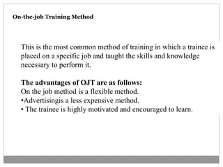 Training Design and Methods of Training | PPTX