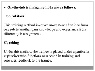 Training Design and Methods of Training | PPTX