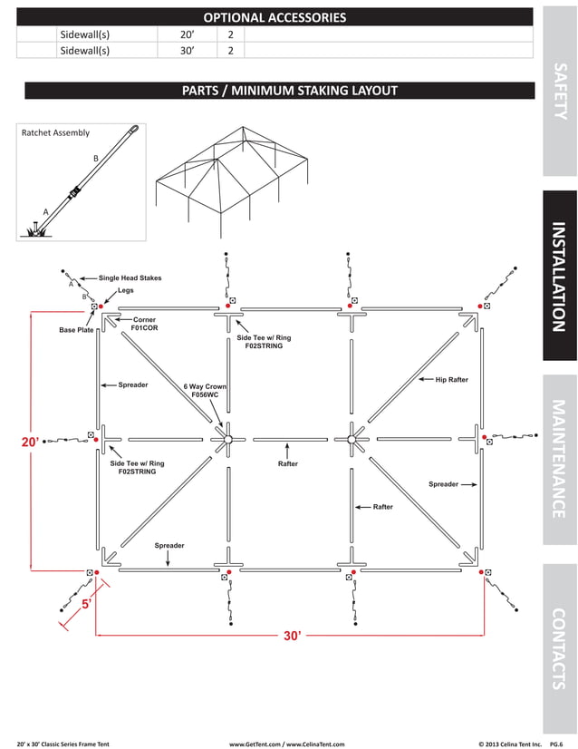 20 X 30 Frame Tent Installation Instructions Pdf
