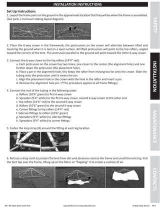 20 x 30 Frame Tent Installation Instructions | PDF