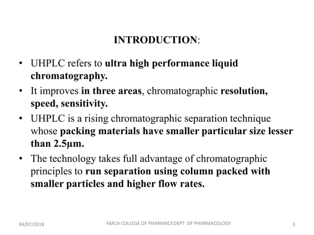 ultra high performance liquid chromatography | PPTX