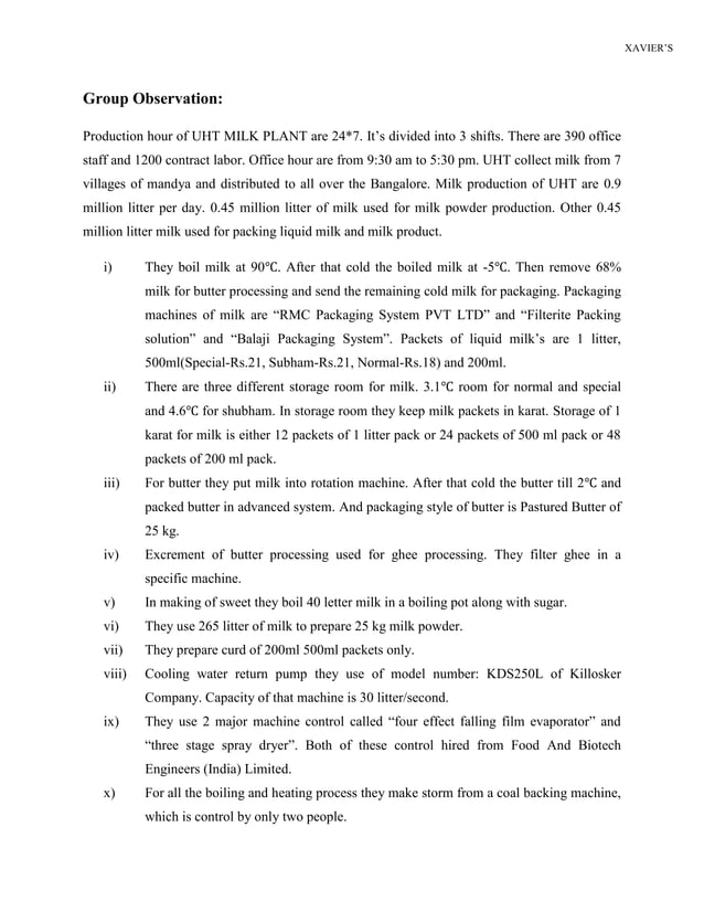 Uht milk plant | PDF
