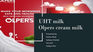 Ultra High Temperature Treated Dairy Product | PPTX