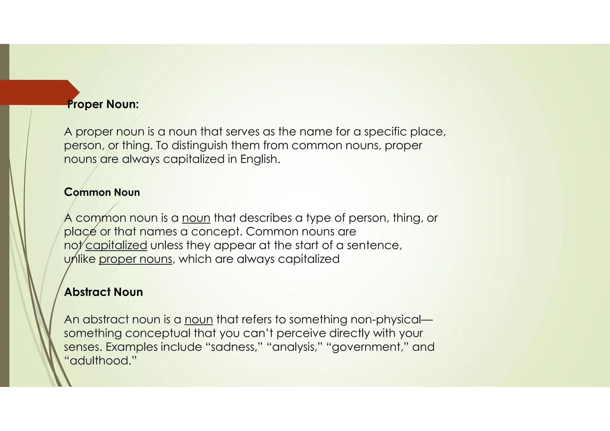 NOUNS ENGLISH GRAMMER POWER POINT CLASS FOR SEVENTH | PDF