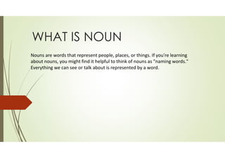 NOUNS ENGLISH GRAMMER POWER POINT CLASS FOR SEVENTH | PDF