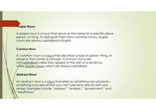NOUNS ENGLISH GRAMMER POWER POINT CLASS FOR SEVENTH | PDF