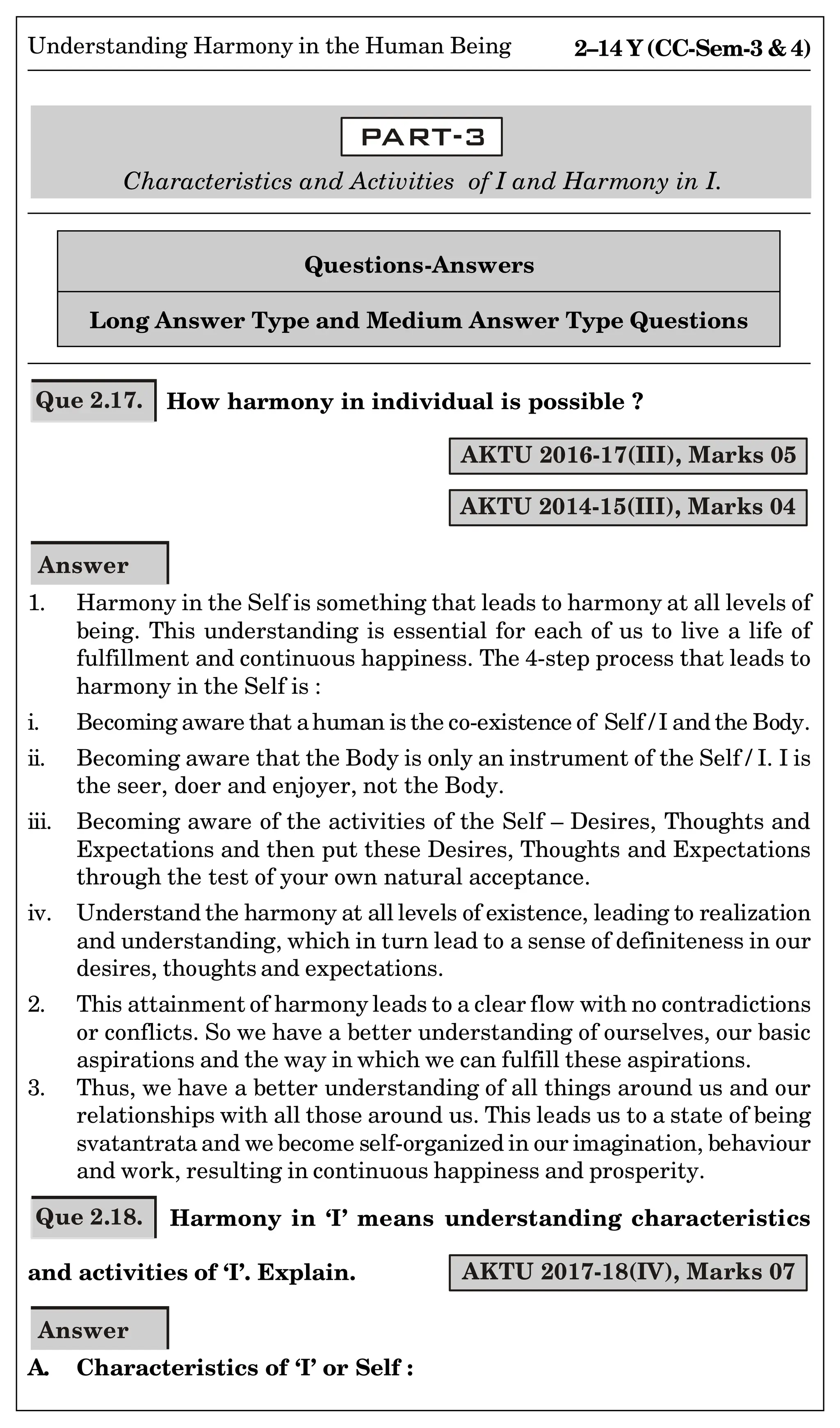 UHV QUANTUM AKTU 3RD & 4TH Semester DOWNLOAD | PDF