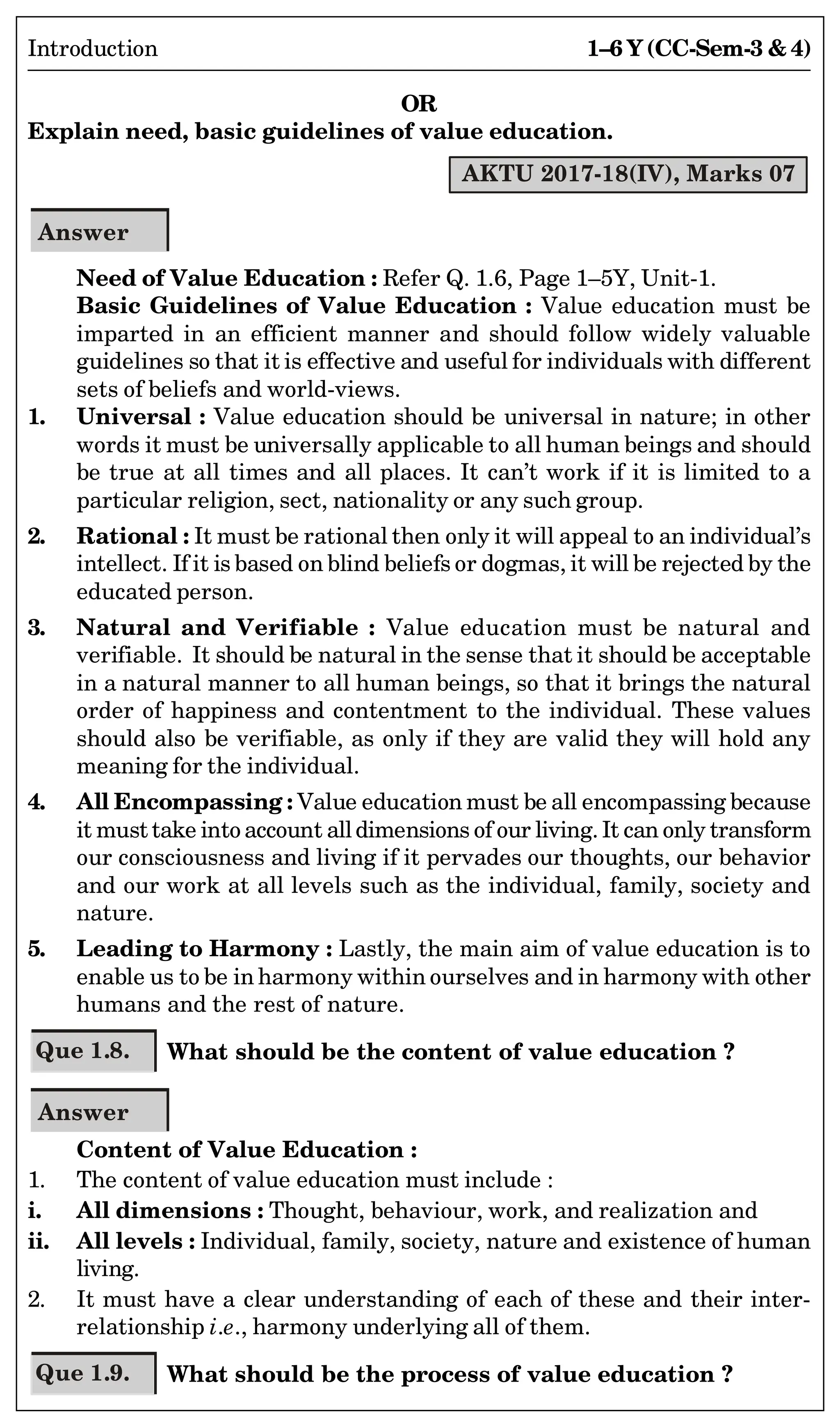 UHV QUANTUM AKTU 3RD & 4TH Semester DOWNLOAD | PDF | Education