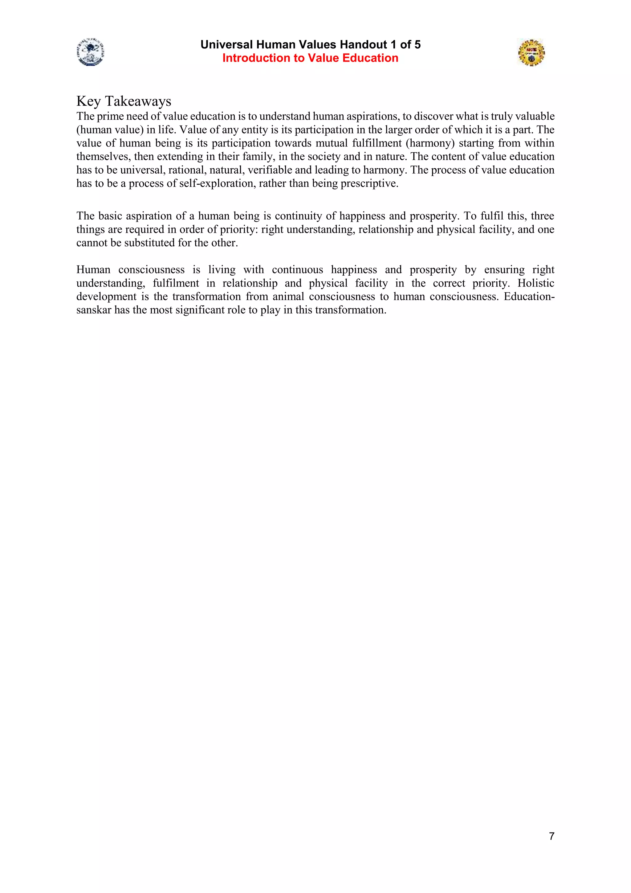 UHV Handout 1-Introduction to Value Education.pdf