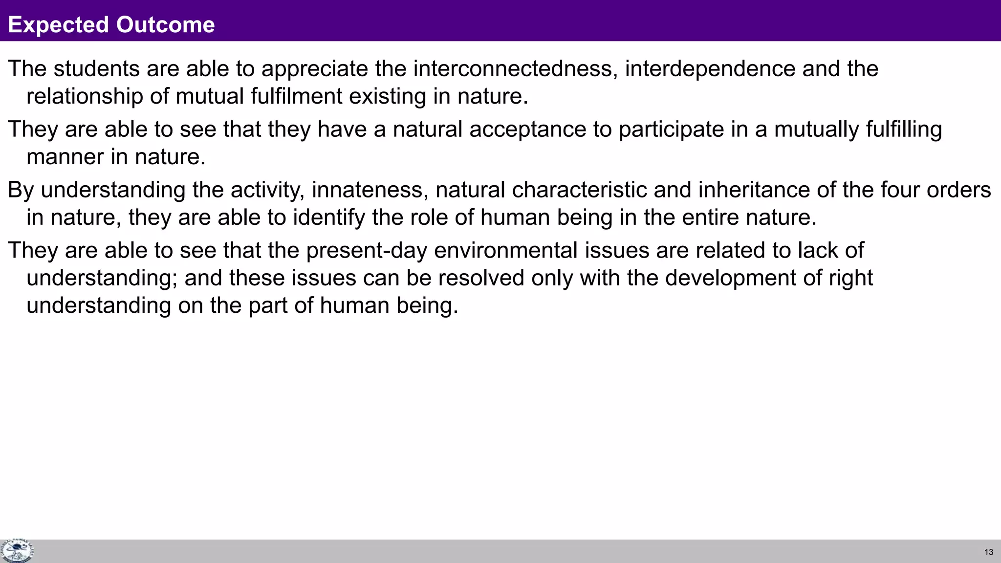 UHV II Lecture 20 - Mutual Fulfilment in Nature v3.ppt