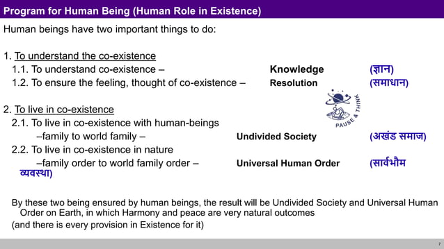 UHV II Lecture 22 - The Holistic Perception of Harmony in Existence v2.ppt