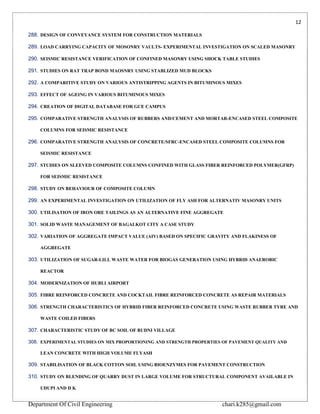 Mini projects for_civil_engineering_(3)_(1) (1) (1) | PDF