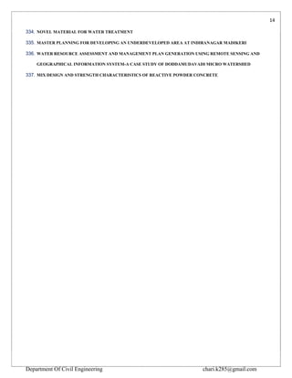 Mini projects for_civil_engineering_(3)_(1) (1) (1) | PDF