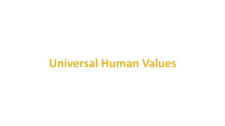 Universal Human Value | PPTX