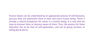 Universal Human Value | PPTX