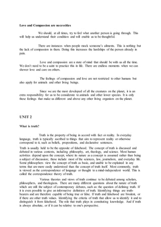 Universal Human Values | DOCX