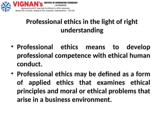 universal ethics and human values for enginnering | PPTX