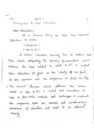 UNIVERSAL HUMAN VALUES-2 HUMAN UNDERSTANDING | PDF