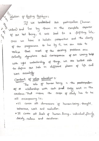 UNIVERSAL HUMAN VALUES-2 HUMAN UNDERSTANDING | PDF