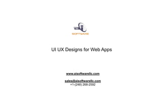 Web Apps UI UX Design Portfolio | PPT