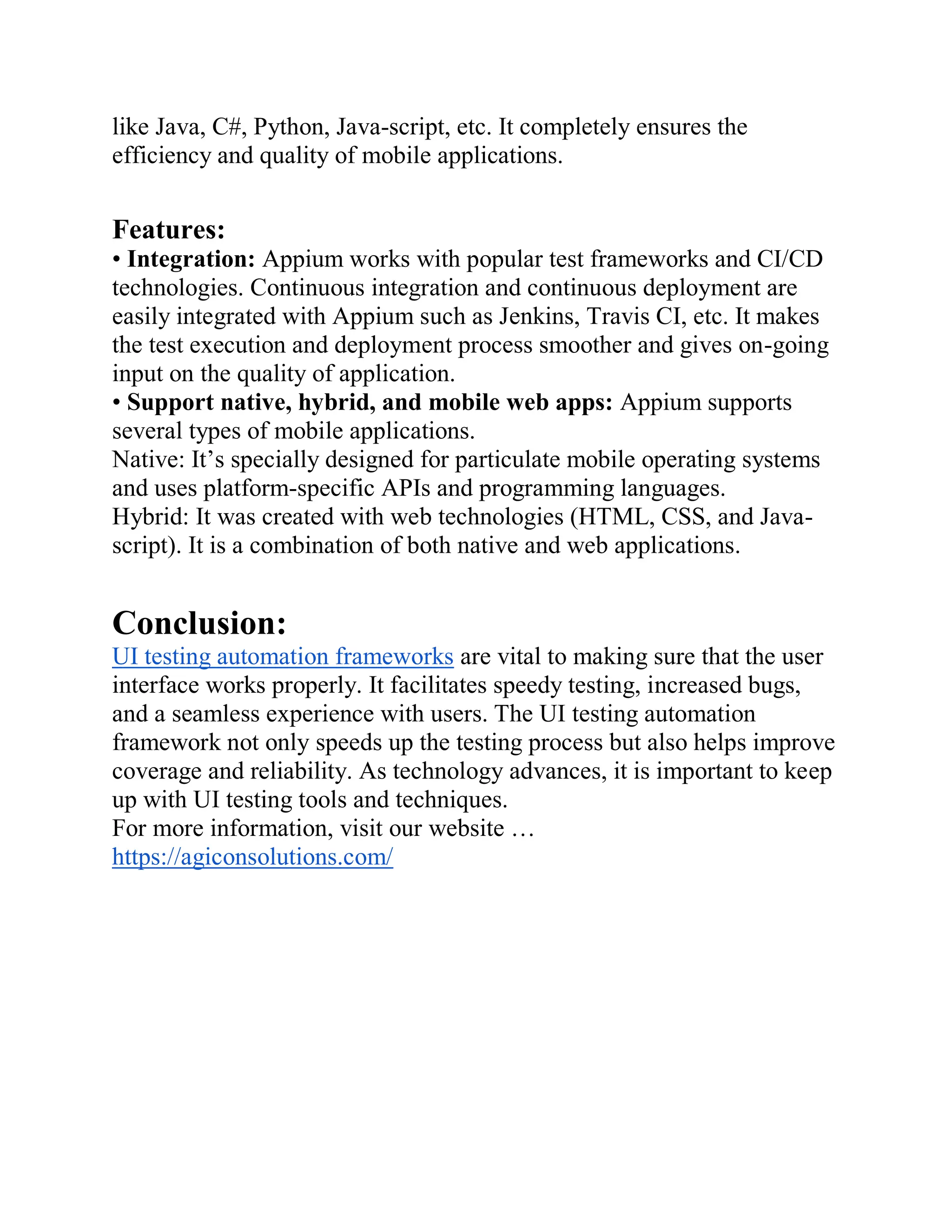 The Ui Testing Of A Automation Frameworks Pdf