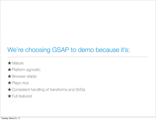 UI Animation principles and practice with GSAP | PPT