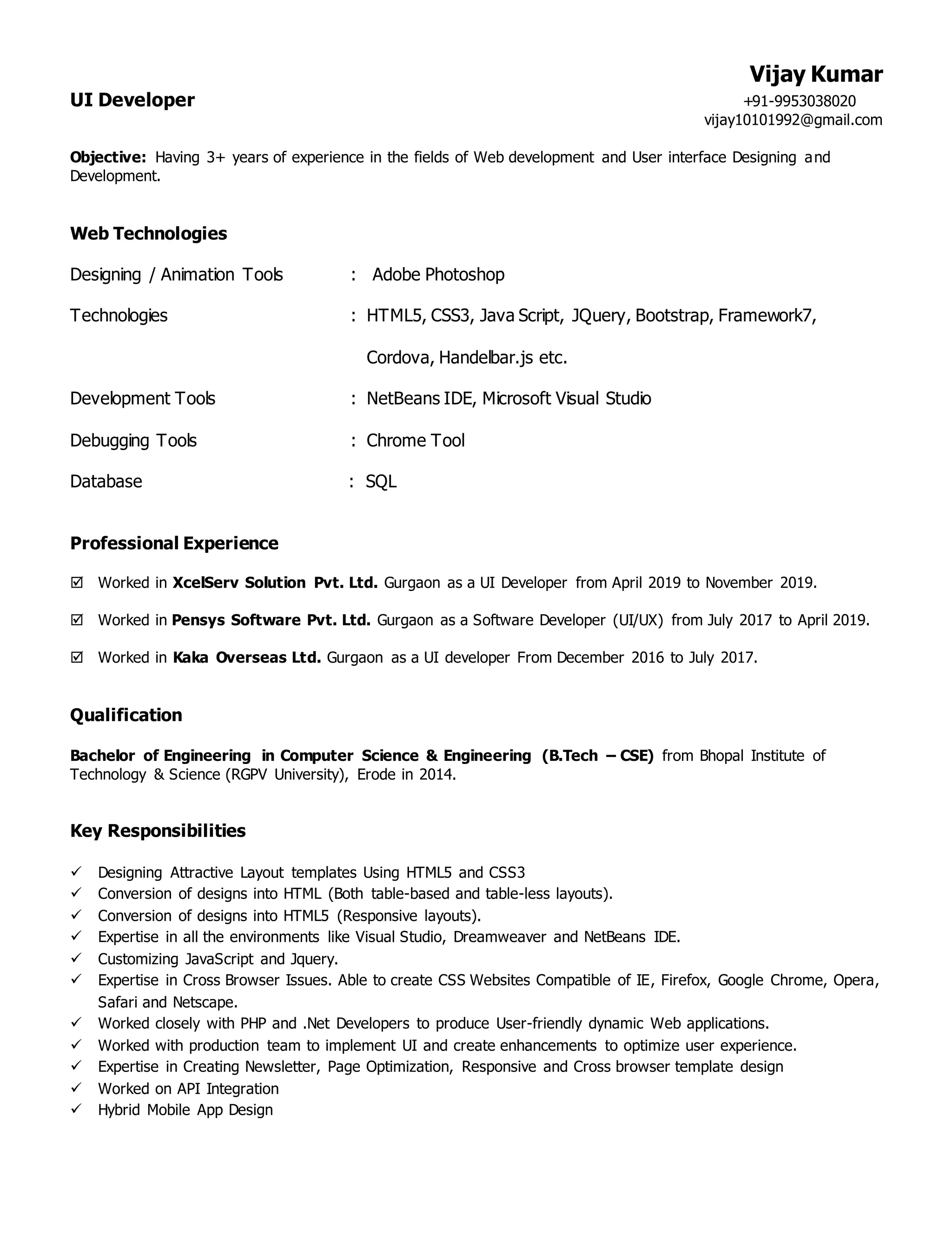 Ui Developer Or Front End Developer Doc