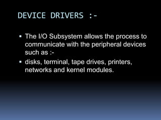 Ui disk & terminal drivers | PDF
