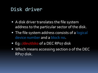 Ui disk & terminal drivers | PDF