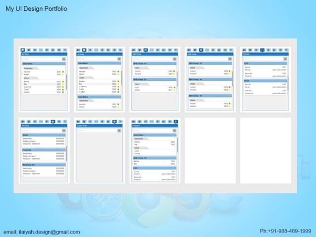 User interface design portfolio | PPT