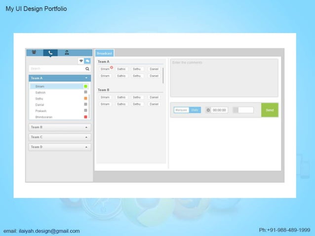 User interface design portfolio | PPT