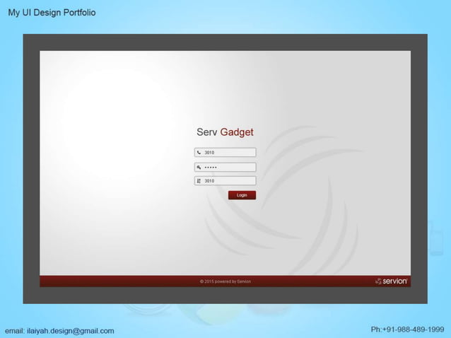 User interface design portfolio | PPT