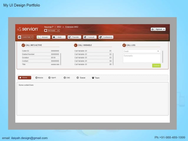 User interface design portfolio | PPT