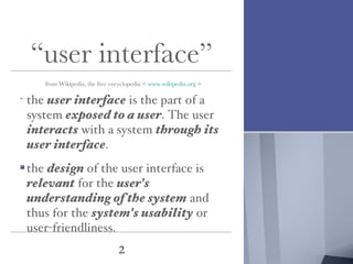 U.I. User Interface | PPT