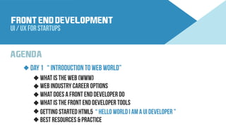 Ui / UX developer crashcourse | PPT