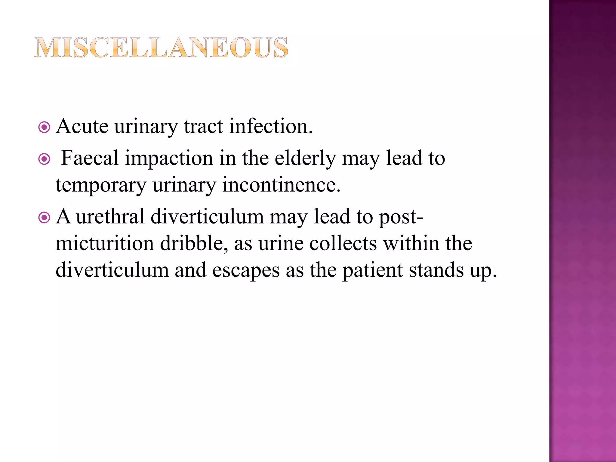 gynaecology,Urinary incontenince.(dr.hana) | PPTX