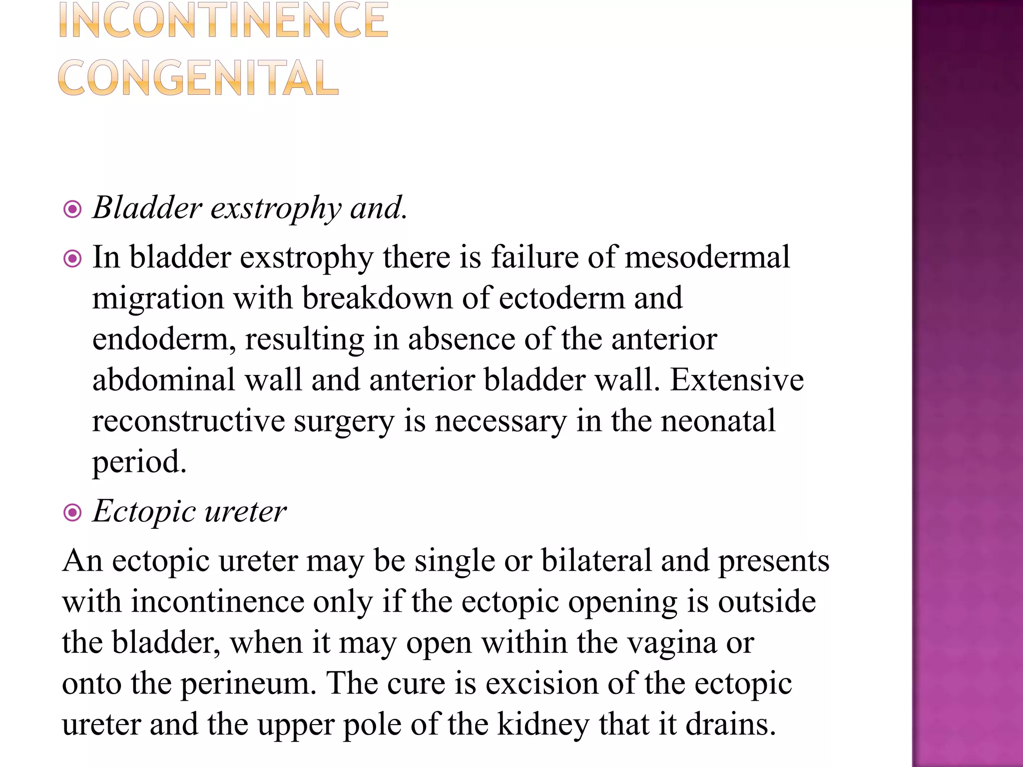 gynaecology,Urinary incontenince.(dr.hana) | PPTX